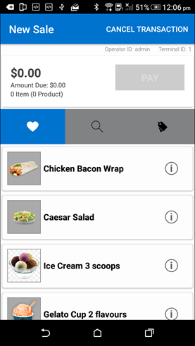 I want to Show a Custom Menu of Products - NomadPOS Blue Help Docs